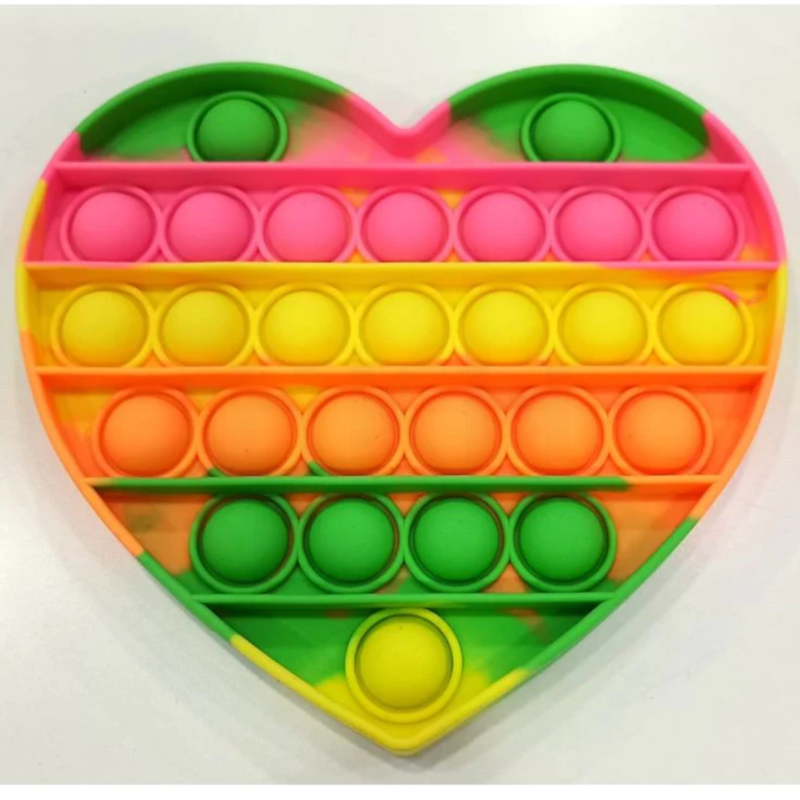Heart POPit Fidget Toy with Night Glow Effect – BKH Enterprises